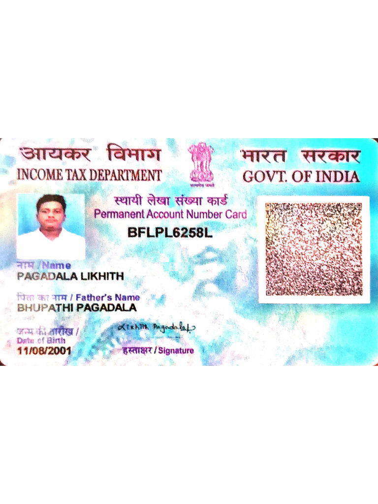 Pan Card - Likhith Pagadala | PDF