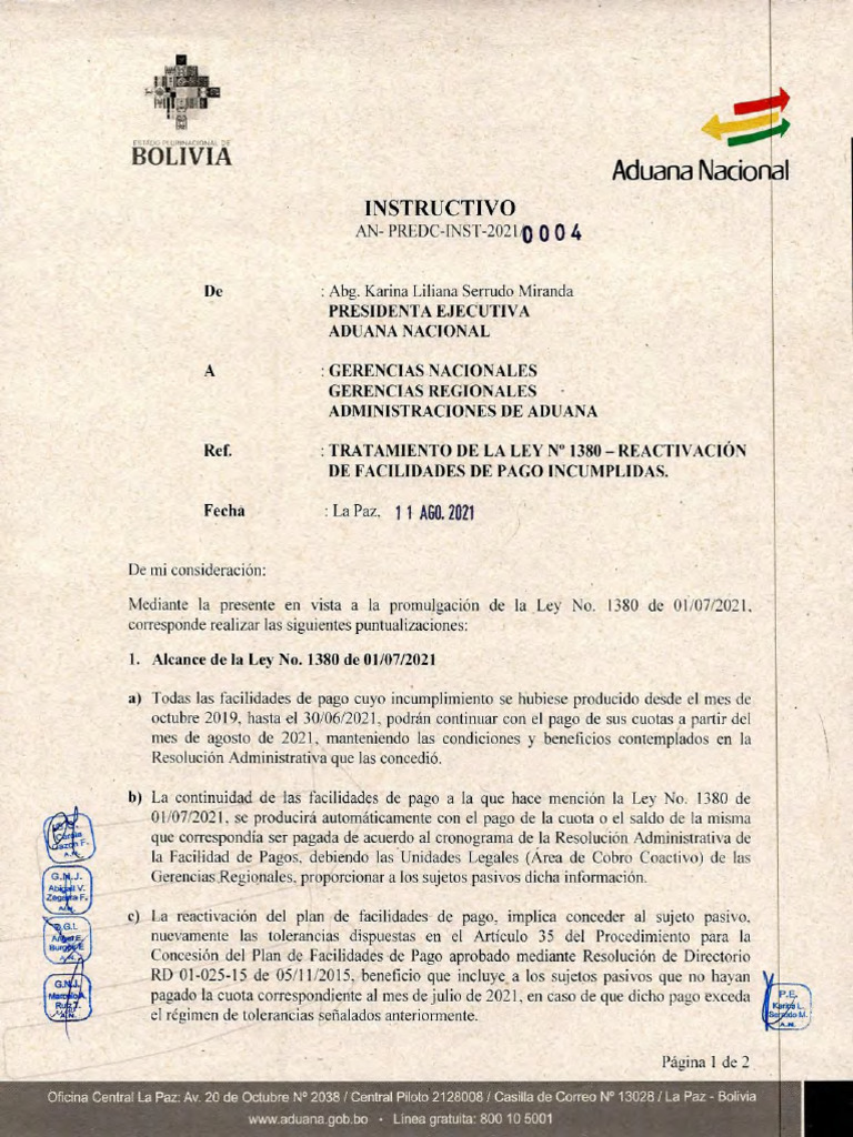 4 Instructivo An-Predc-Inst-2021-0004 Reactivación de Facilidades de ...