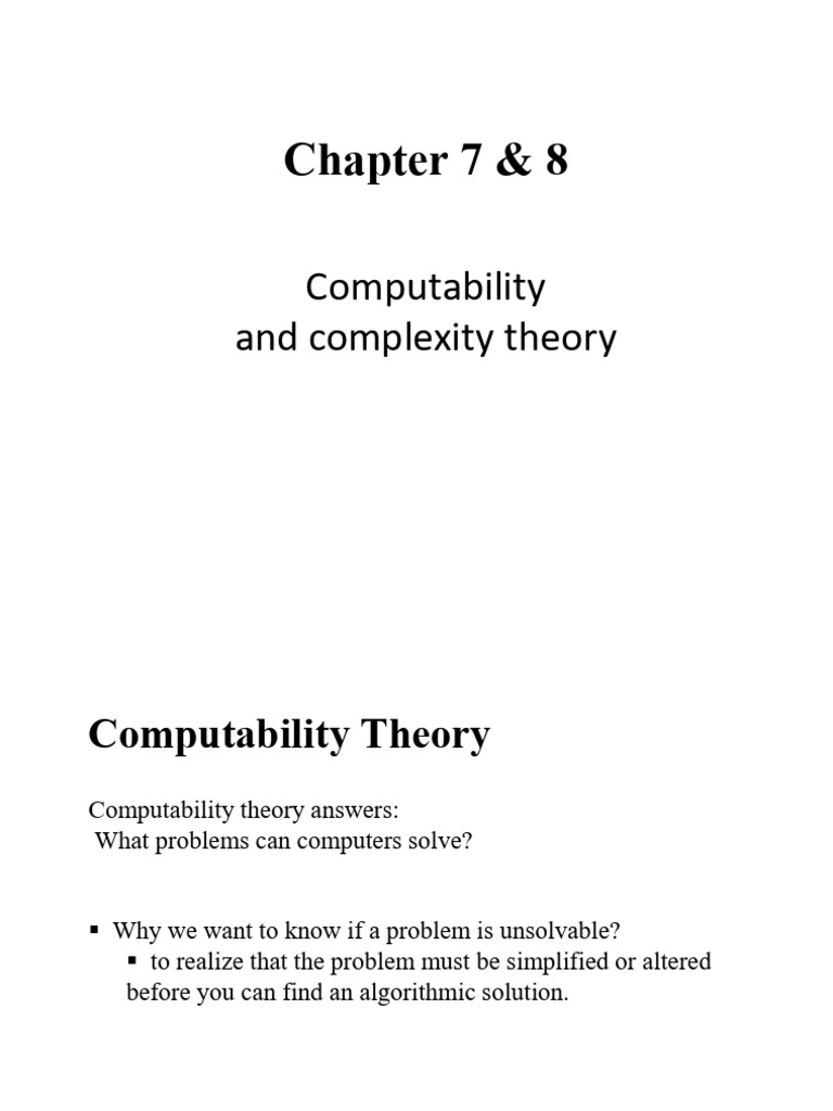 chapter 7 and 8 | PDF | Time Complexity | Computational Complexity Theory