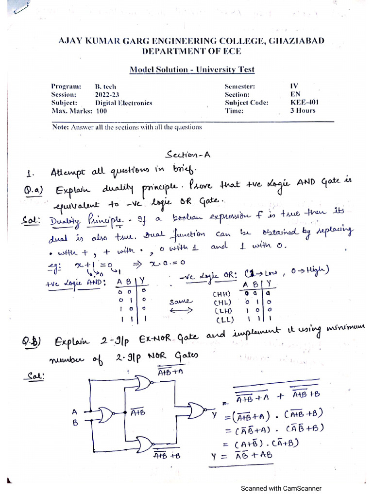 KEE-401 UT Solution | PDF