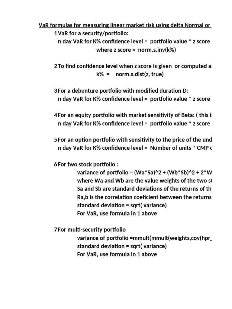 Practice questions and soln - Module 1asdf | PDF | Value At Risk | Financial Risk