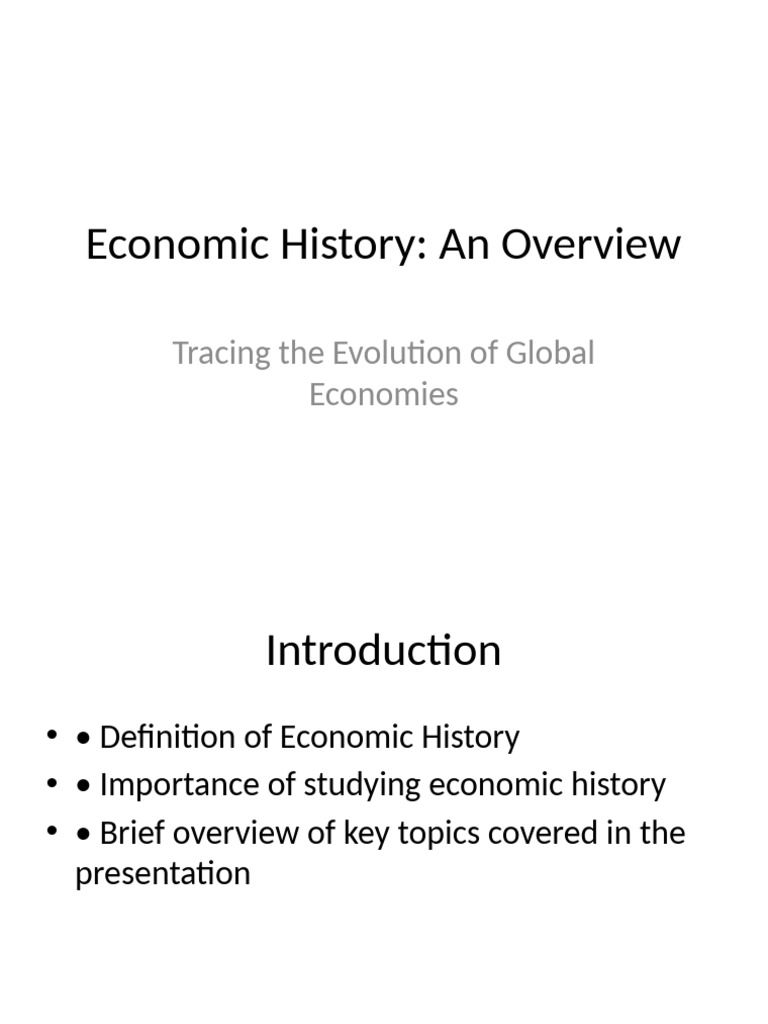 Overview of Economic History Trends | PDF