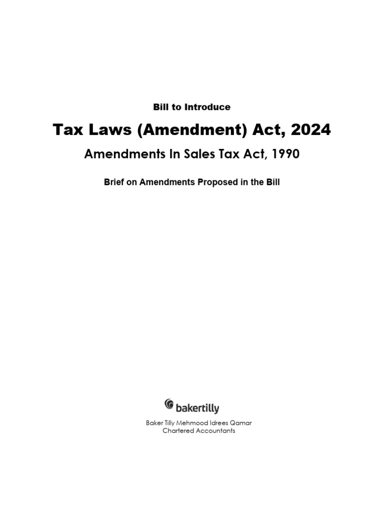 Tax laws -Amendments | PDF | Taxes | Taxation In The United States