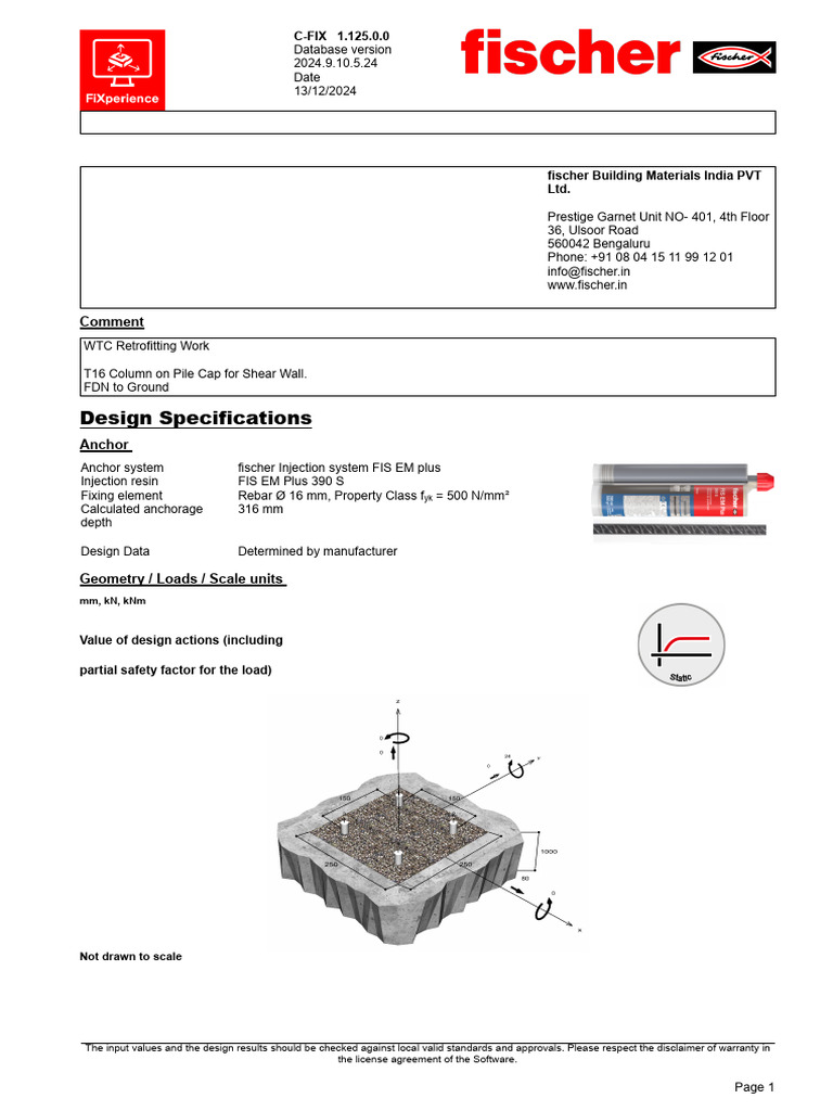 WTC T16 Column On Pile Cap For Shear Wall | PDF | Software Testing ...