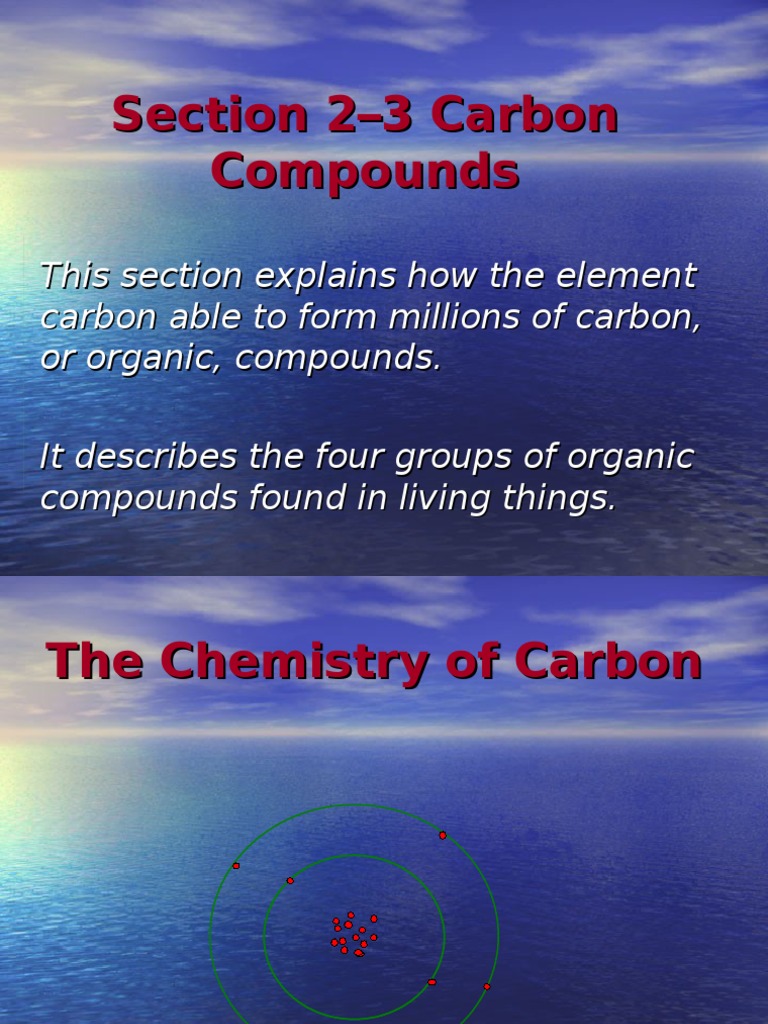 Section 2-3 Carbon Compounds | PDF | Nucleic Acids | Carbohydrates