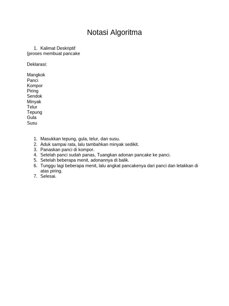 Notasi Algoritma | PDF