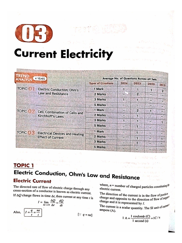 Current Electricity | PDF