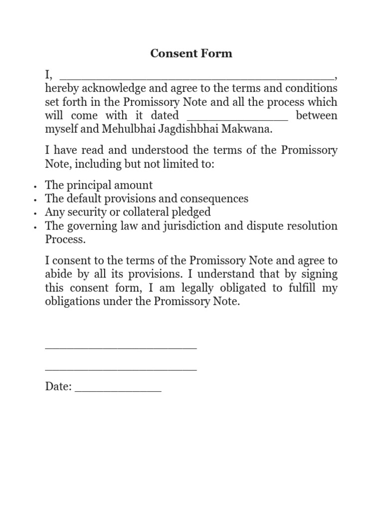 Consent Form English | PDF