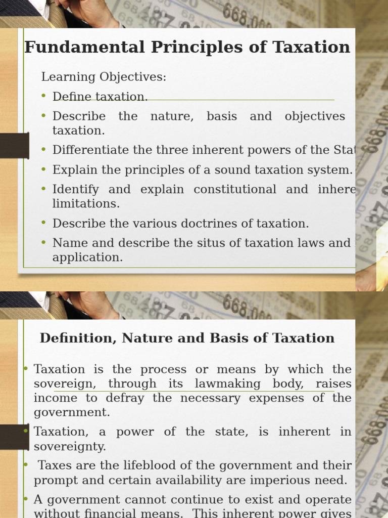 Introduction To Taxation | PDF | Taxes | Taxpayer