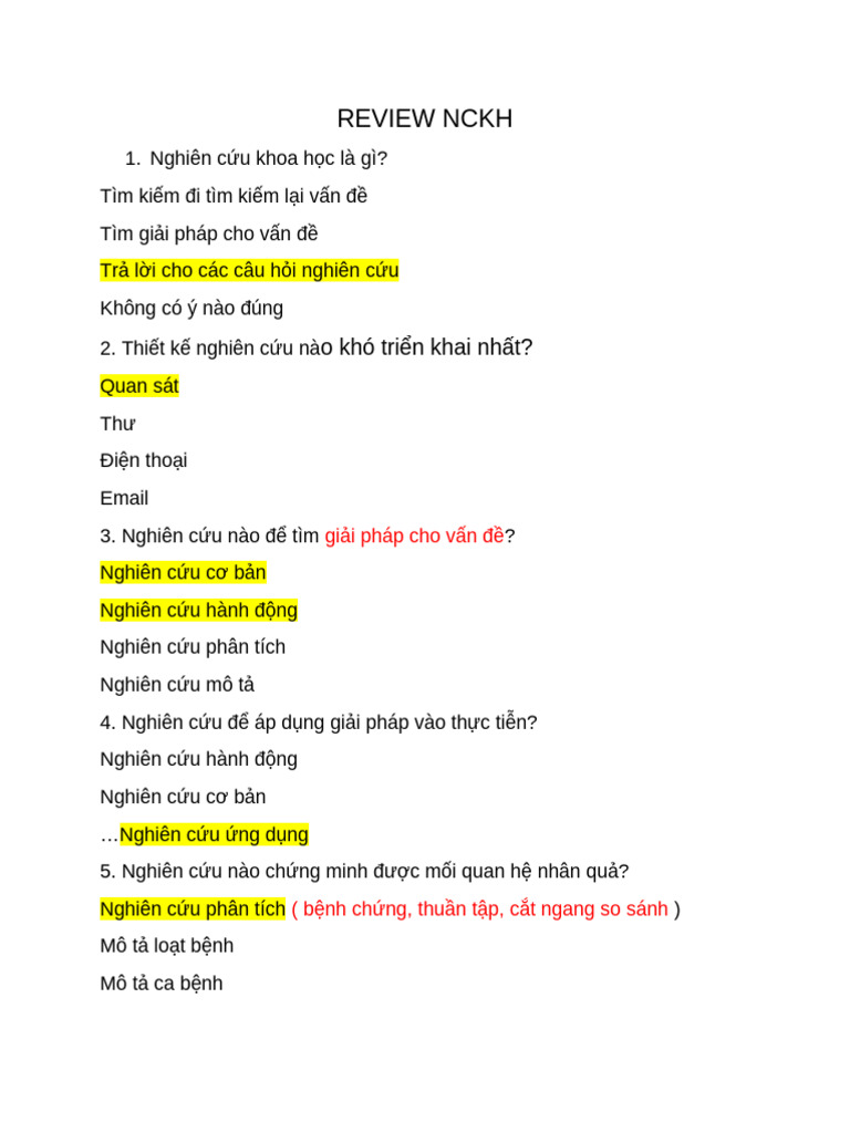 REVIEW NCKH Tạm | PDF