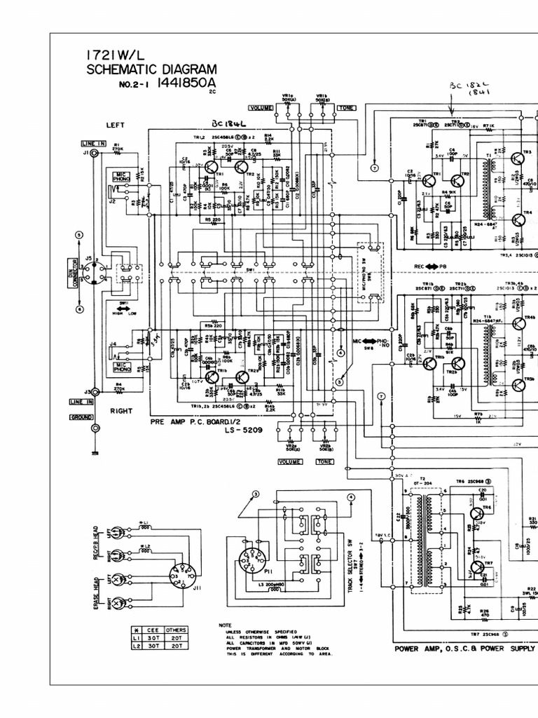 Akai 1721 Schematic | PDF