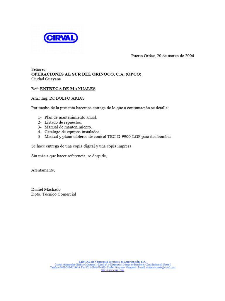 Manuales Cirval | PDF