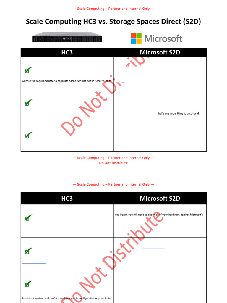 HC3 vs. Microsoft S2D: Key Differences | PDF | Computer Cluster | Solid ...