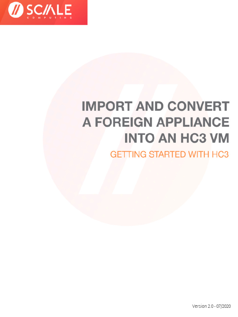 Getting Started Foreign VM Import | PDF | Computer File | Operating System