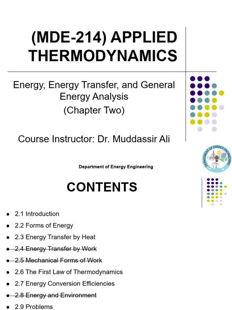 Chapter 2 - Energy, Energy Transfer, and General Energy Analysis | PDF | Nuclear Fusion | Heat
