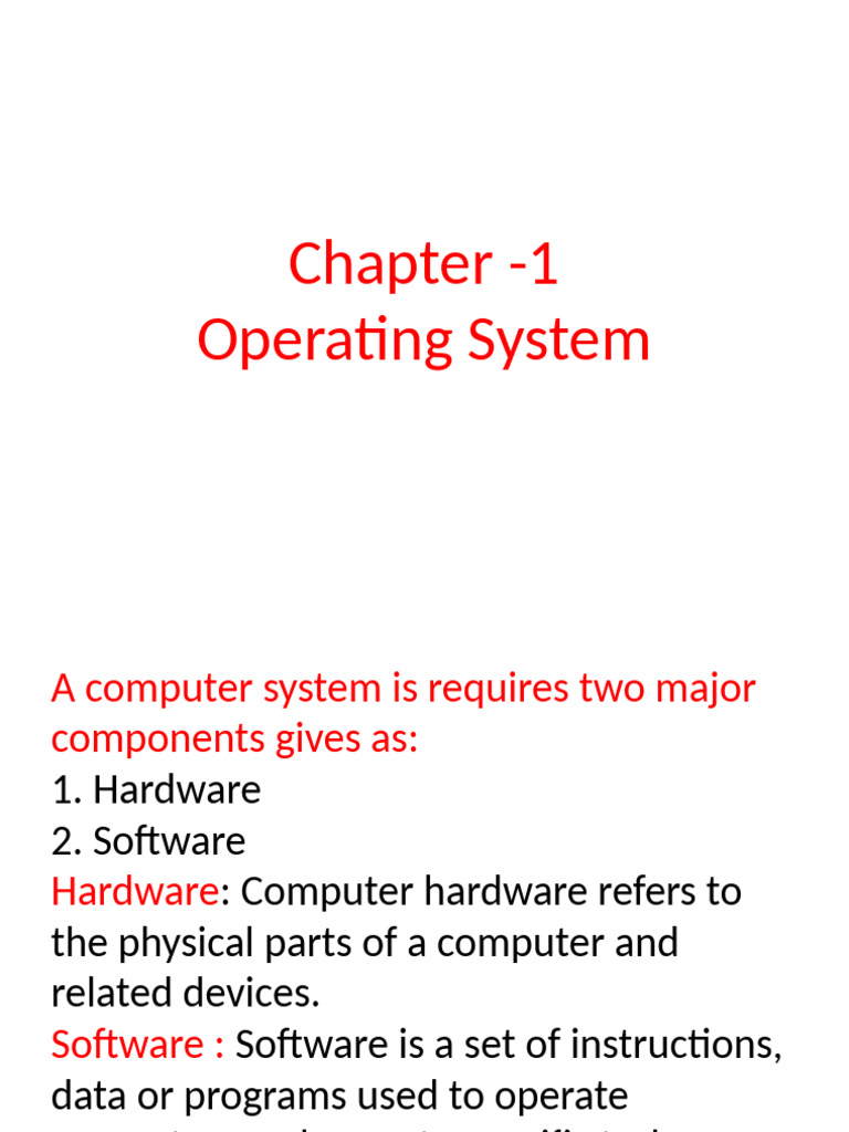 1.operating System-1 | PDF | Operating System | Process (Computing)