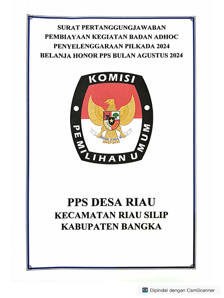 Belanja Honor PPS Agustus | PDF