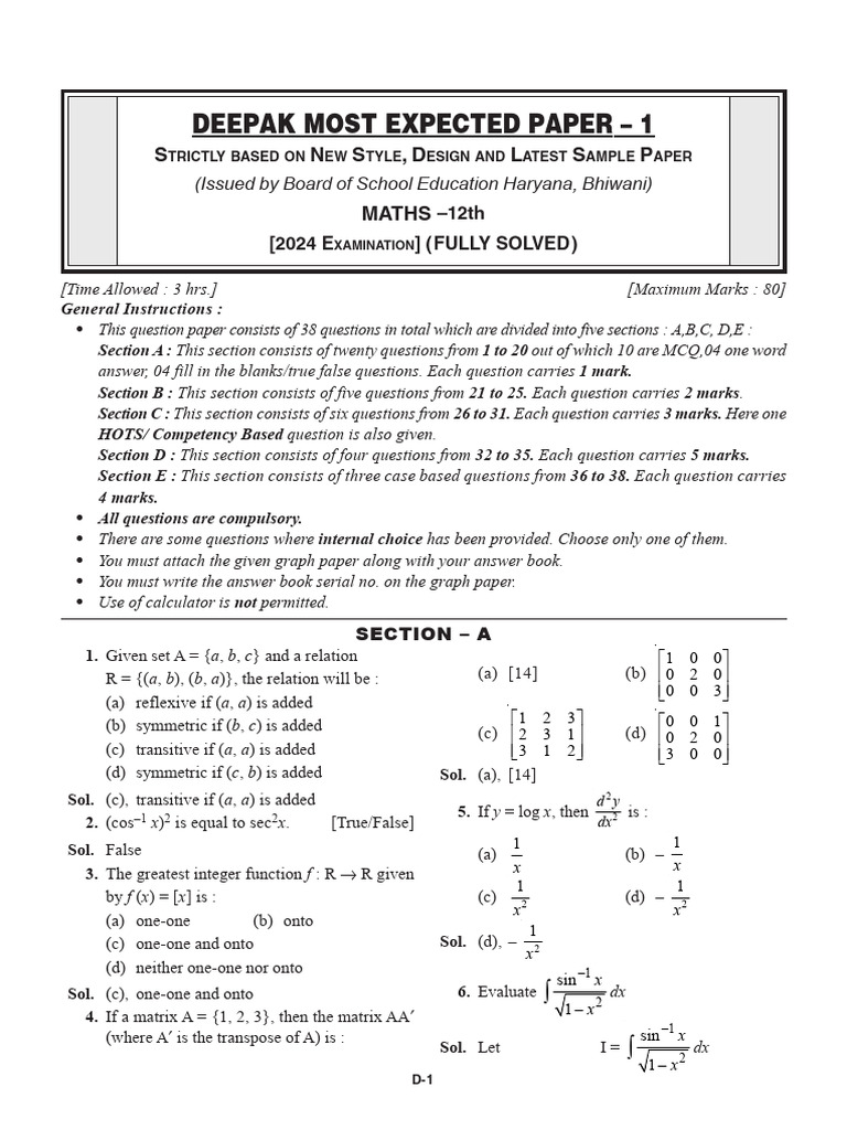MOCK 1 | PDF | Mathematics | Geometry