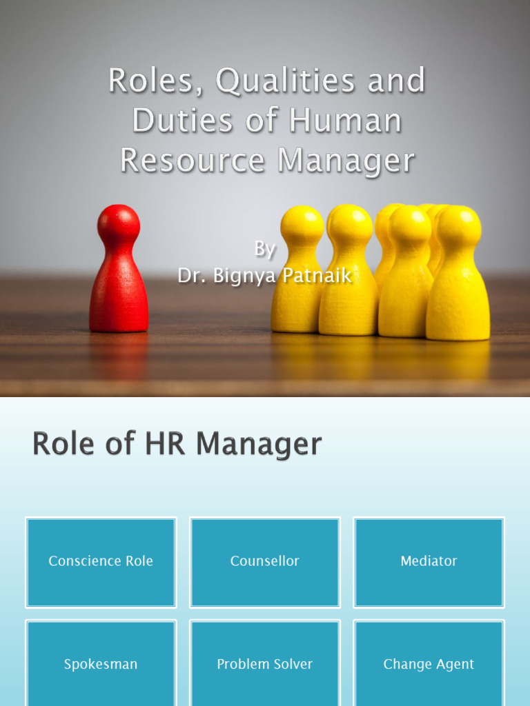 4. Roles, Qualities and Duties of Human Resource Manager | PDF ...