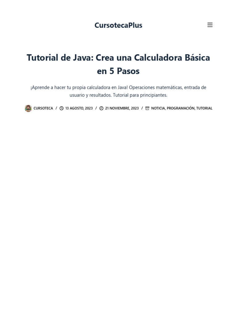 Tutorial de Java_ Crea Una Calculadora Básica en 5 Pasos ... Tutorial de Java_ Crea Una Calculadora Básica en 5 Pasos ...