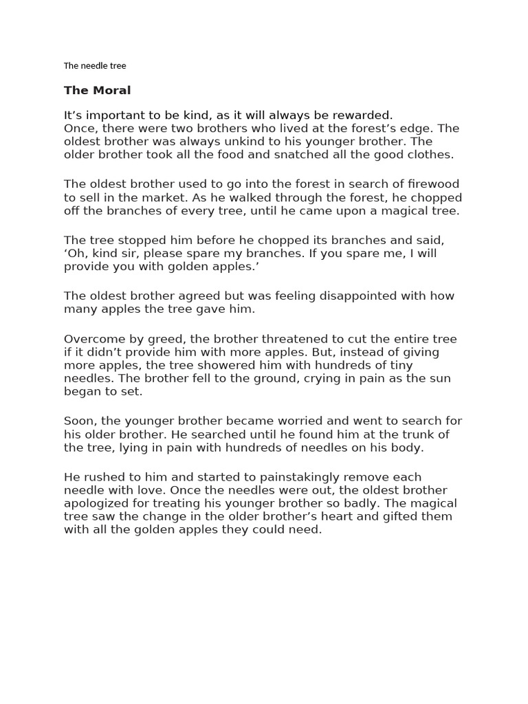 The Needle Tree | PDF