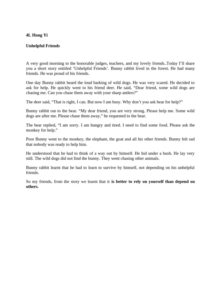 Unhelpful Friends | PDF