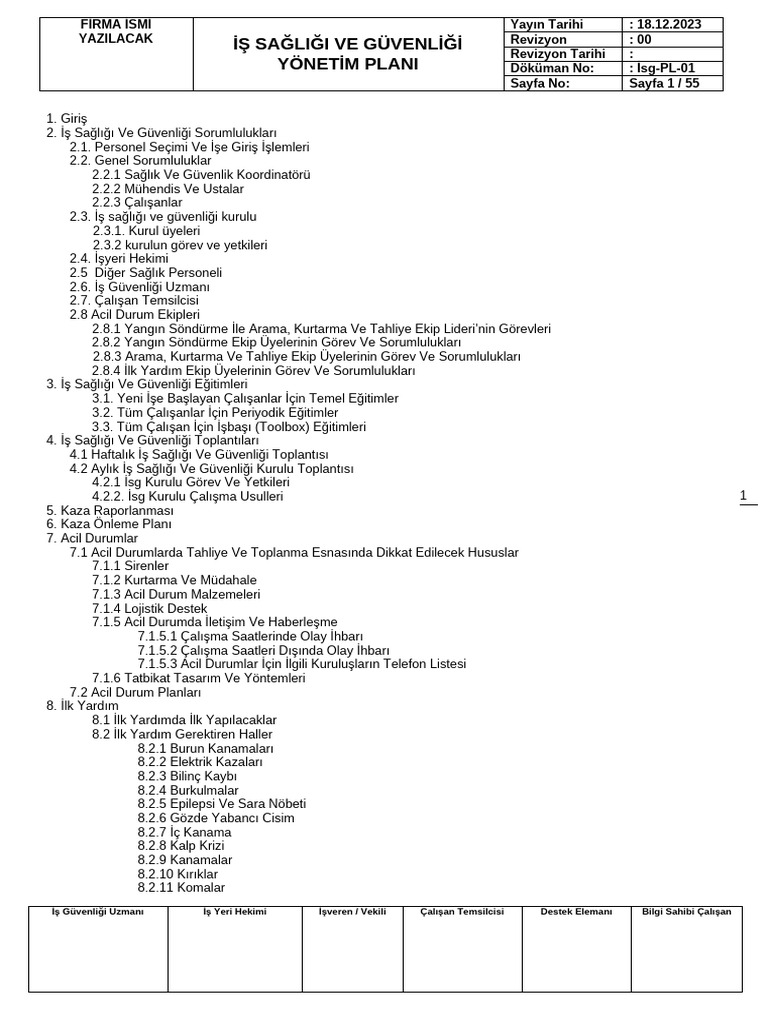 5.0 - Sgp-İsg Yön - Si̇s. | PDF
