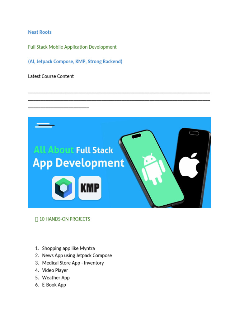 Full Stack App Development (Mentorship Program) | PDF Full Stack App Development (Mentorship Program) | PDF