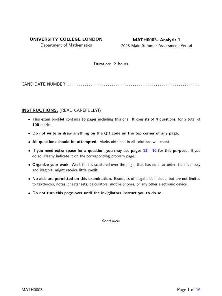 MATH003_2023.pdf | PDF | Exponential Function | Limit (Mathematics)