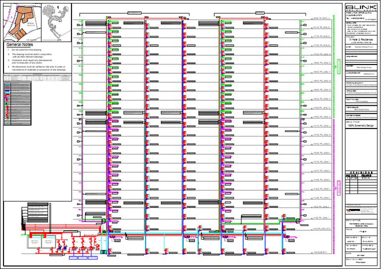 Fire Protection Schematic Diagram Residence & Hotel | PDF