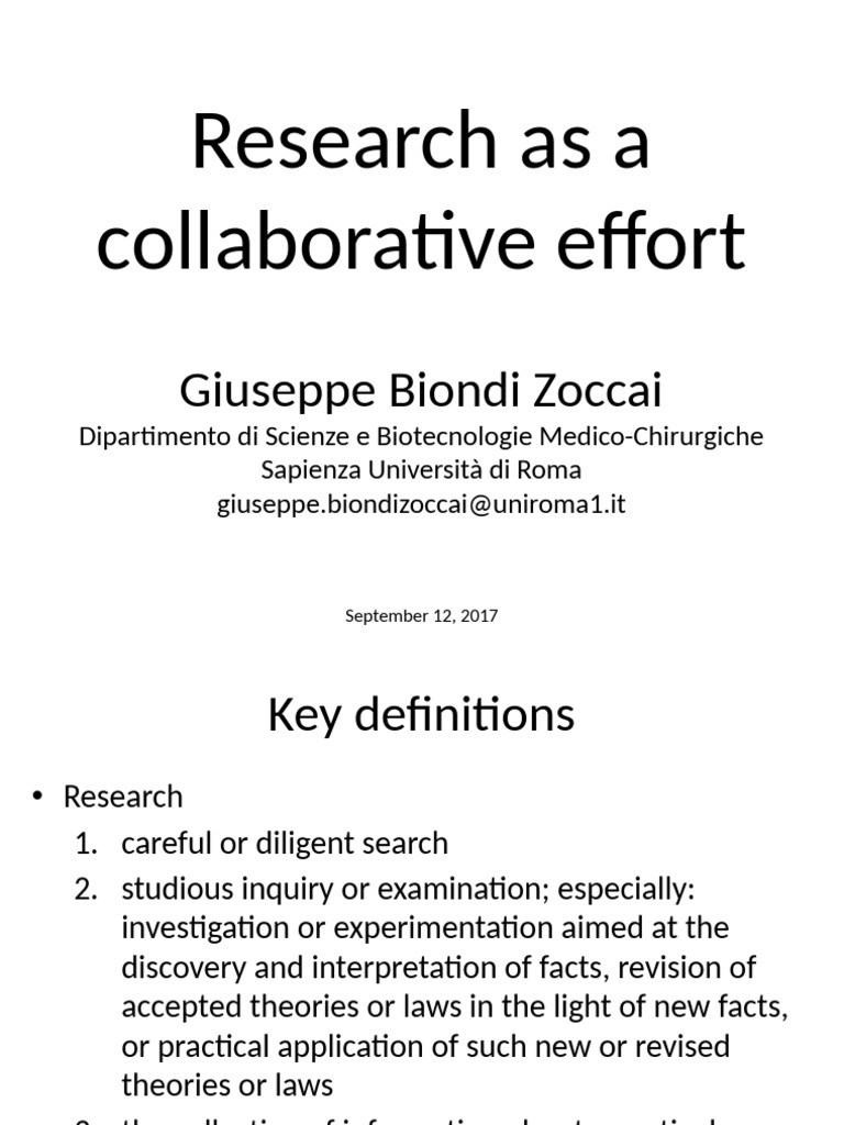 Research As A Collaborative Effort v2 | PDF | Cardiology | Angiology
