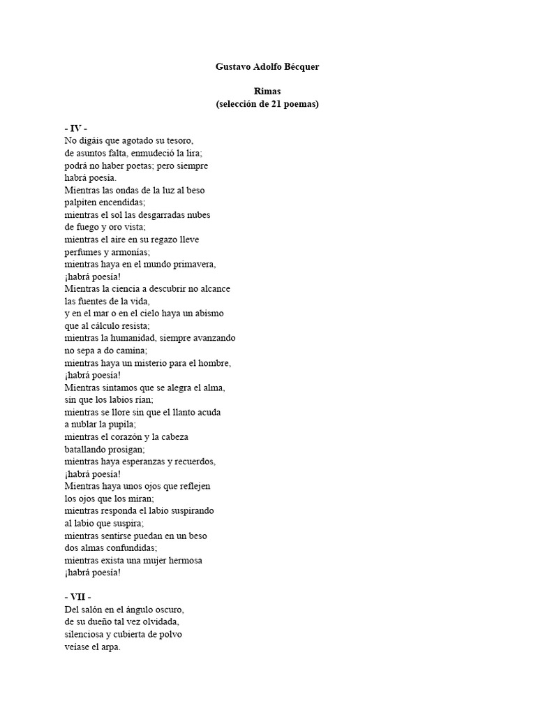 Bécquer | PDF | Verdad | Amor