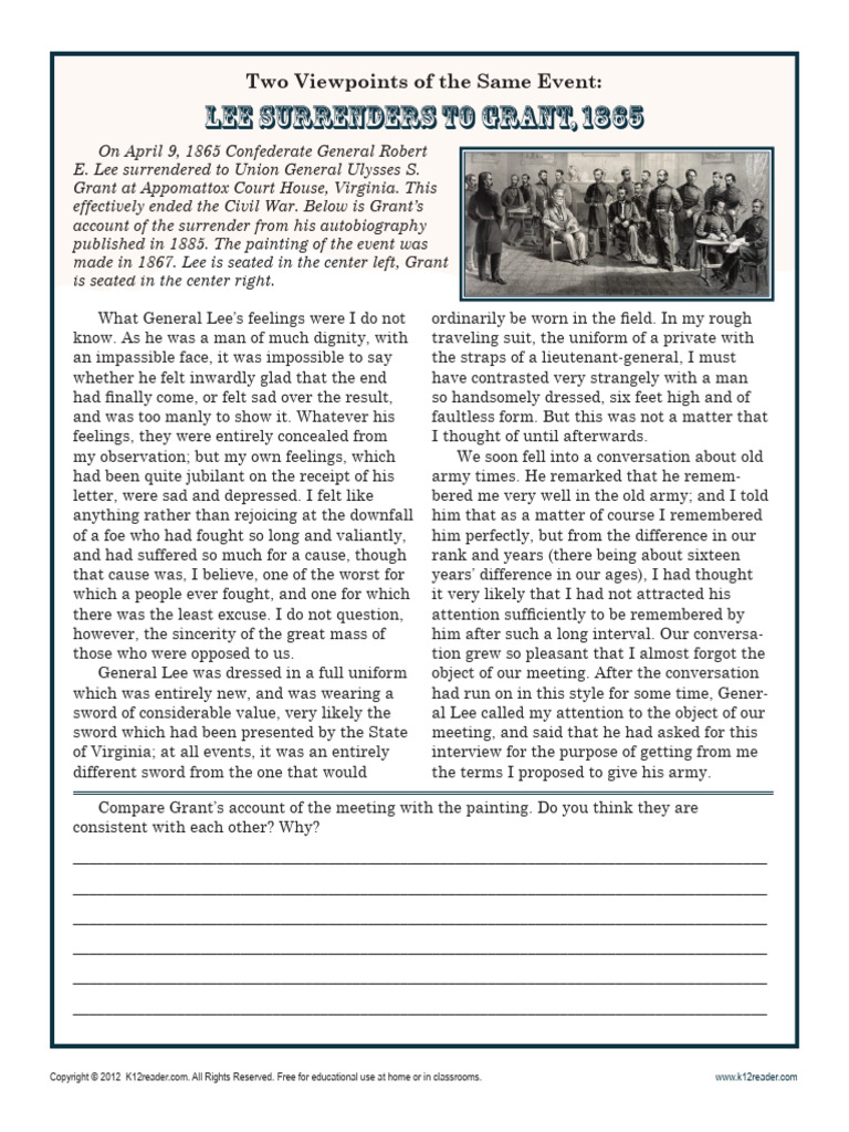 Gr9-10_Lee_Surrenders_to_Grant | PDF | Battle Of Appomattox Court House ...