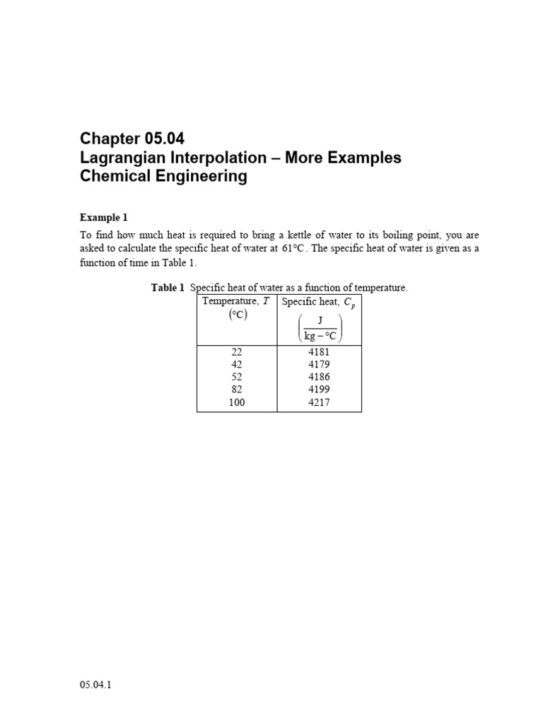 Mws Che Inp TXT Lagrange Examples | PDF | Interpolation | Algorithms