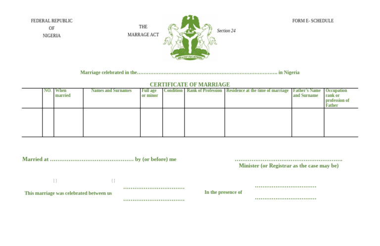 Marriage Certificate | PDF