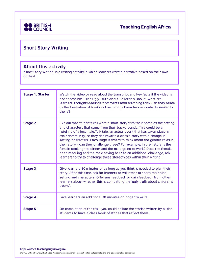 short_story_writing | PDF | Human Communication
