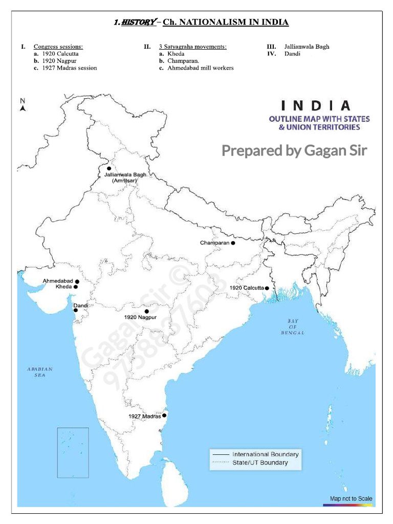 Class X Map Work by Gagan Sir | PDF