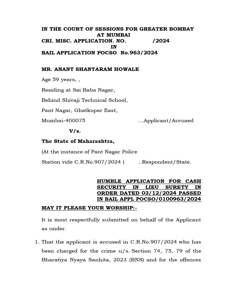 Cash Bail Session Howale | PDF | Bail | Crime & Violence