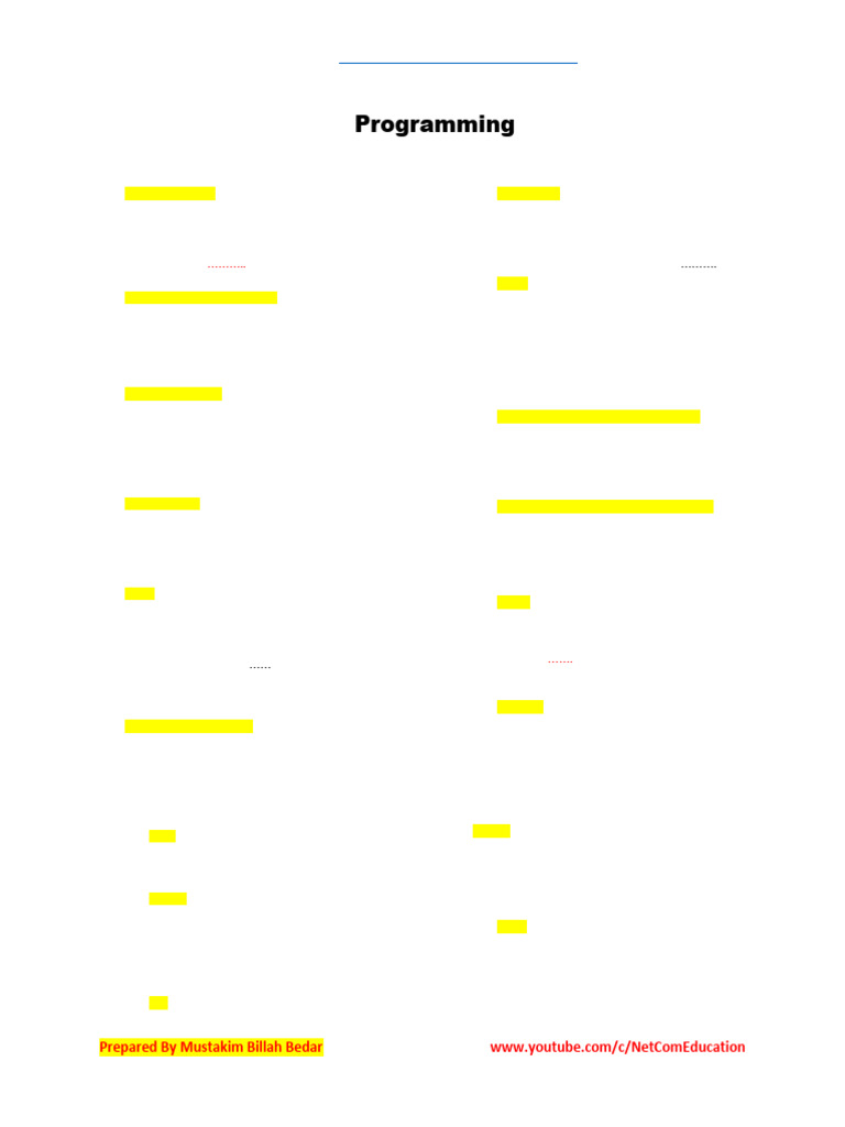 MCQ 100 | PDF | Pointer (Computer Programming) | C (Programming Language)