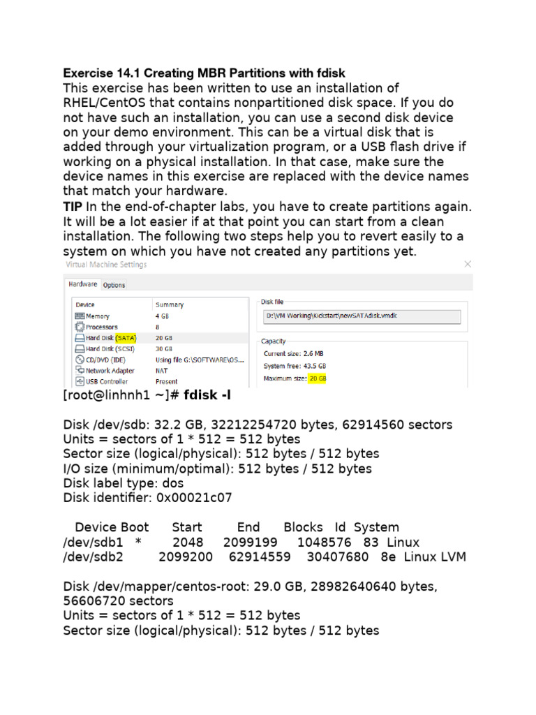 LAB 14_Managing Partitions | PDF | Computer Engineering | Computer Data Storage