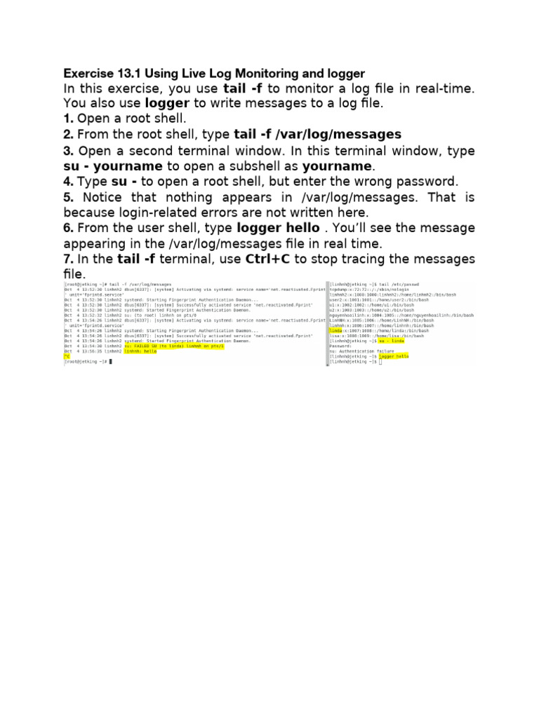 LAB 13_Configuring Logging | PDF | Apache Http Server | Superuser LAB 13_Configuring Logging | PDF | Apache Http Server | Superuser