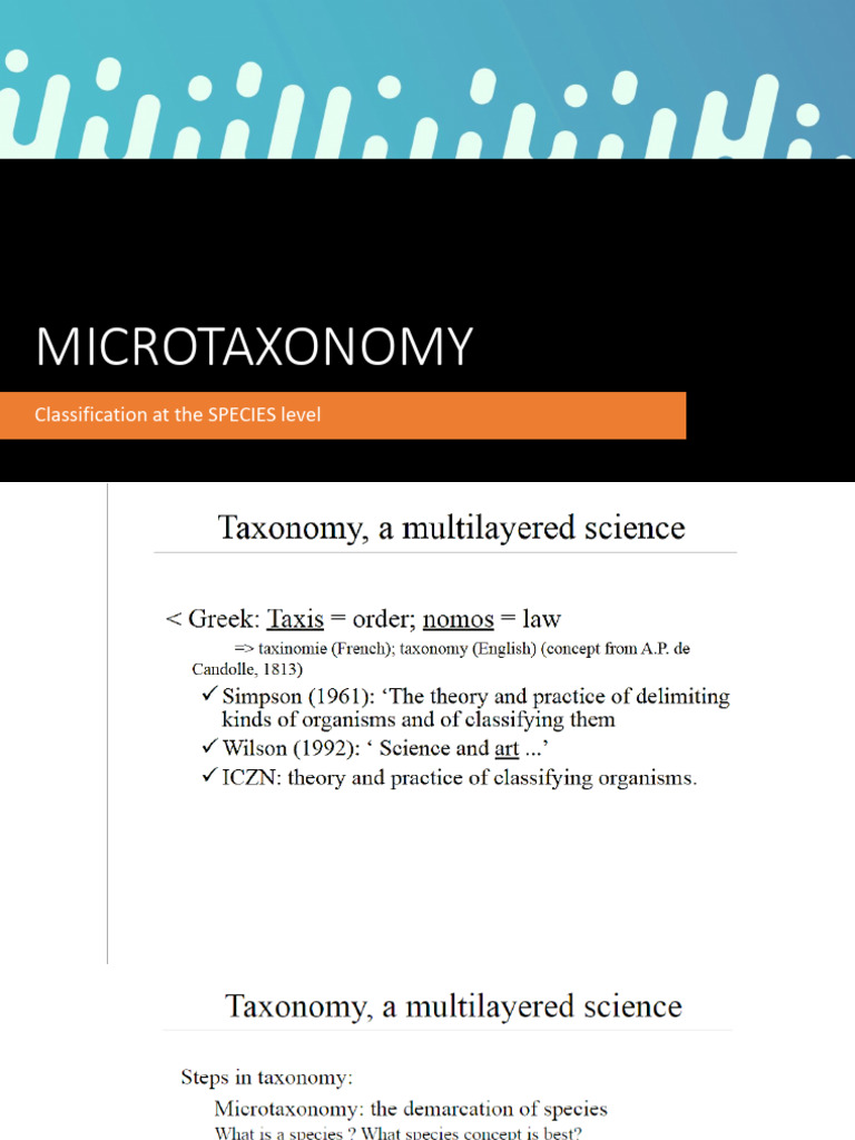 3 Microtaxonomy an-Introduction | PDF | Taxonomy (Biology) | Species
