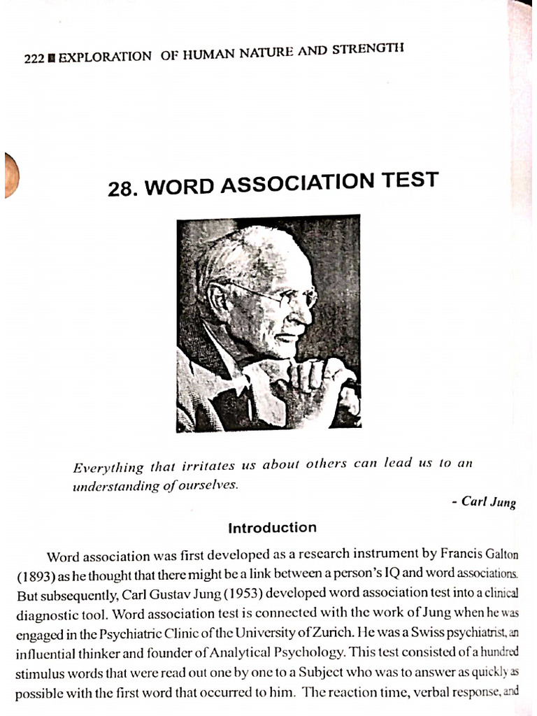 Word Association Test DSE -1 (2) | PDF