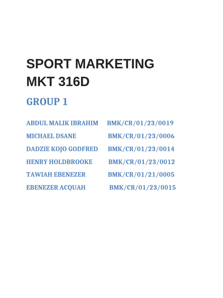 Benjamin Azamati Olympic Sponsorship Proposal- GROUP 1 - SPORT ...