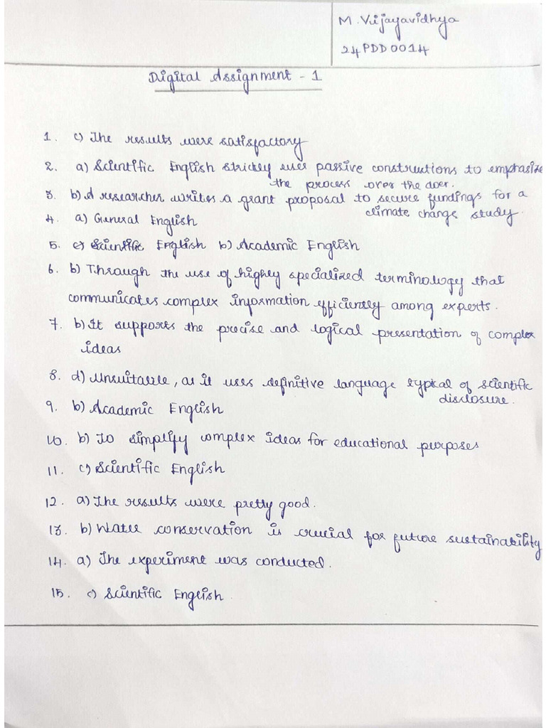 Digital Assessment - 1 | PDF