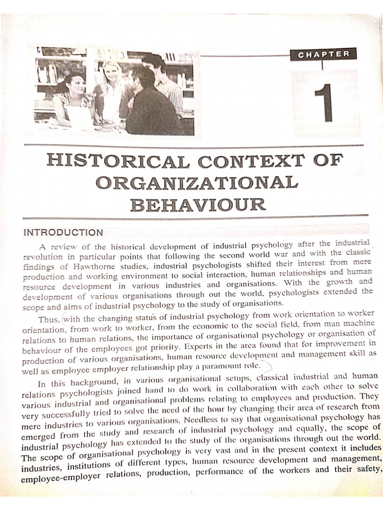 Organizational Behavior Unit 1 | PDF