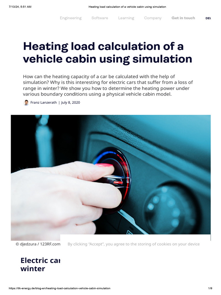 Heating Load Calculation of A Vehicle Cabin Using Simulation | PDF ...