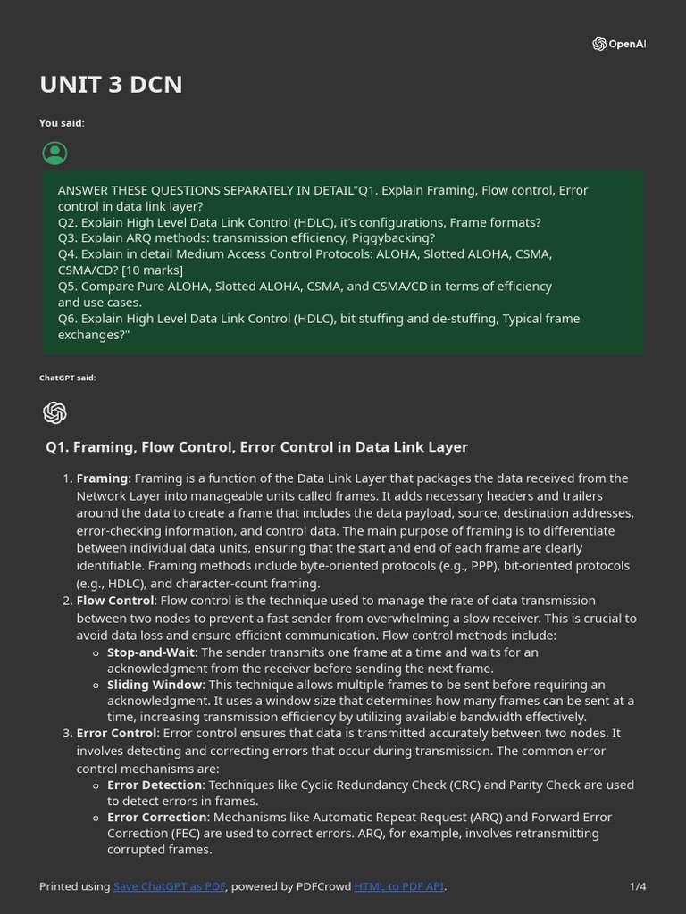 DCN Unit 3 | PDF | Error Detection And Correction | Internet Architecture