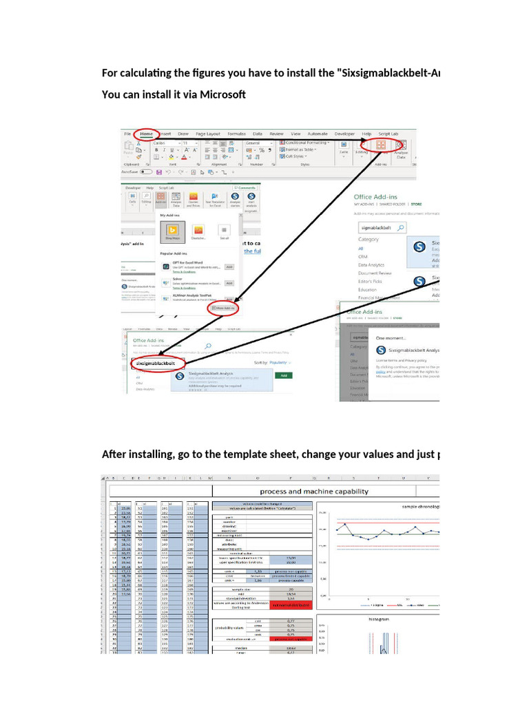 Six Sigma Process Capability Analysis Tool | PDF | Standard Deviation ...
