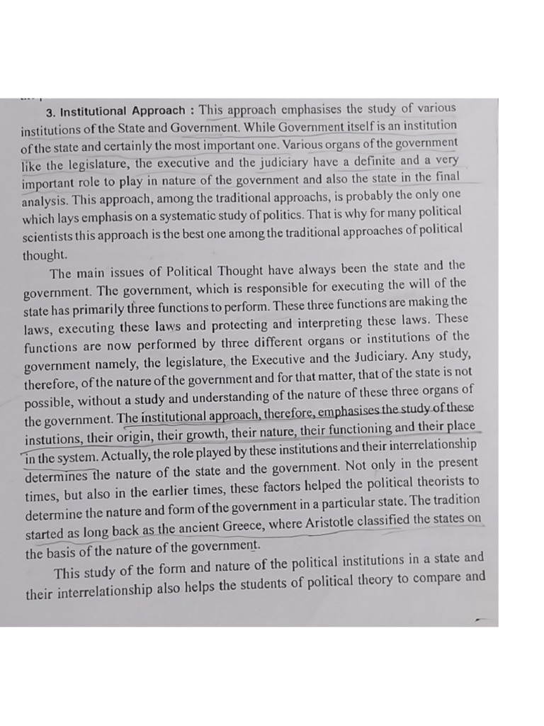 Political Science Notes 3 | PDF